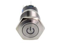 China Illuninated 24V Led  25mm 50ms Anti Vandal Push Button Switch for sale