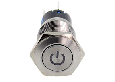 China Illuninated 24V Led  25mm 50ms Anti Vandal Push Button Switch for sale