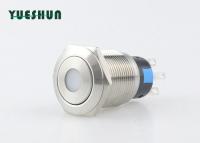 China Dot Type Illuminated Momentary Push Button Switch 19mm Panel Mount Stainless Steel Body for sale