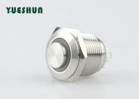 China 12 Volt LED Stainless Steel Push Button Switch 16mm Panel Mount High Head Ring Type for sale