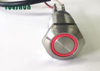 China Momentary 12mm Push Button Switch LED Illuminated 12V 24V Red Blue Color for sale