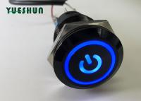 China Angle Eye Illuminated Push Button Light Switch 19mm Waterproof OEM ODM Available for sale