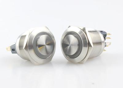 China 19mm Illuminated Push Button Light Switch Momentary Type for sale