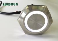 China 25mm Push Button Switch LED Illuminated , 24V 12V Illuminated Push Button Switch for sale
