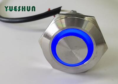 China IP67 Miniature Illuminated Push Button Switch Stainless Steel Body High Power Efficiency for sale