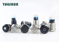China LED Illuminated Waterproof Push Button Switch , Metal Push Button Switch 19mm for sale