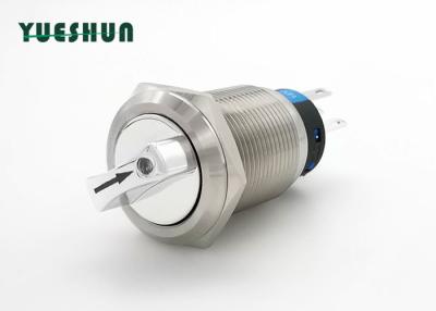 China Silver Color Anti Vandal Push Button Switch , Metal Illuminated Rotary Switch for sale
