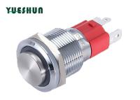 China 12V 220v Yellow Led Lamp Illuminated Momentary Push Button Switch for sale