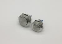 China Silver PBT 19mm 1no1nc Anti Vandal Push Button Switch for sale