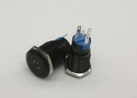 China Black Momentary Aluminum 19mm Illuminated Vandal Switch for sale