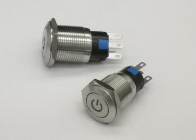 China Led Symbol Car Latching Anti Vandal Push Button Switch for sale