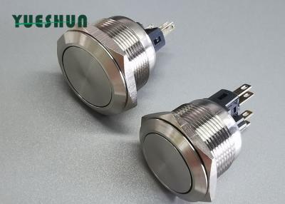 China Stainless Steel  2NO2NC 25mm Security Vandal Proof Push Button for sale