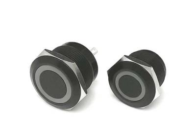 China Aluminum Anti Vandal Push Button Switch 4 Pins With Different Logo Led Light for sale
