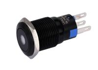 China Maintained Momentary Anti Vandal Push Button Switch 16mm Flat Head Waterproof for sale