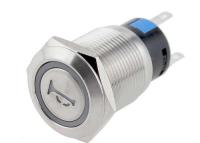 China 19mm Stainless Steel Anti Vandal Push Button Switch With Horn Led Waterproof for sale