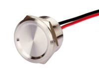 China Stainless Steel Metal Piezo Touch Switch 50mA Waterproof 19mm Momentary Flat Head for sale
