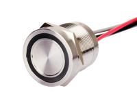 China 22mm On Off Ring Piezo Touch Switch Illuminated Ip68 Stainless Steel Waterproof for sale