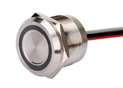 China 19mm 1NO Momentary Ring Illuminated IP 68 Waterproof Sealed Piezo Switch for sale