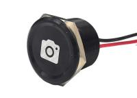China Rgb Black Aluminum Piezo Touch Switch No Button 16mm Momentary Head Logo for sale