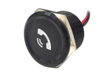 China 16mm Mini Aluminum Rgb Piezo Switch Touch 3161 Latching Underwater for sale