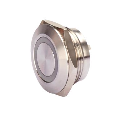 China 19mm Short Body Anti Vandal Push Button Switch Stainless Steel Normal Open for sale