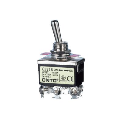 China 6 Pin DPDT 250V 15A ON-ON Black,Heavy Duty Toggle Switch.C522B,Rohs for sale