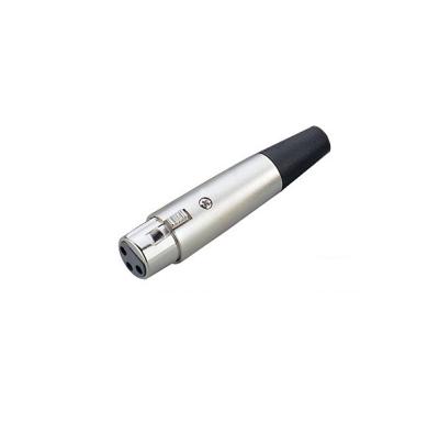 China XLR Connector,3 Pins with Nickel Contacts.Rohs. MS-A001N-3P for sale