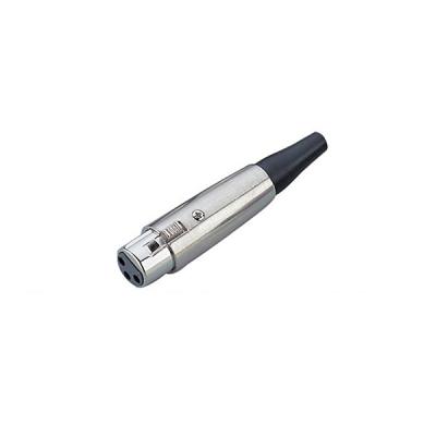 China XLR Connector,3 Pins with Nickel Contacts.Rohs. MS-A005N-3P for sale
