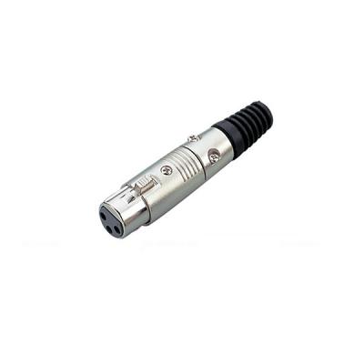China XLR Connector,3 Pins with Nickel Contacts.Rohs. MS-A015N-3P for sale