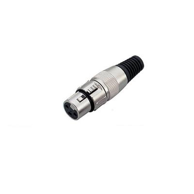 China XLR Connector,3 Pins with Nickel Contacts.Rohs. MS-A023N-3P for sale