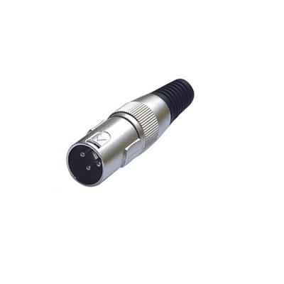 China XLR Connector,3 Pins with Nickel Contacts.Rohs. MS-A024N-3P for sale