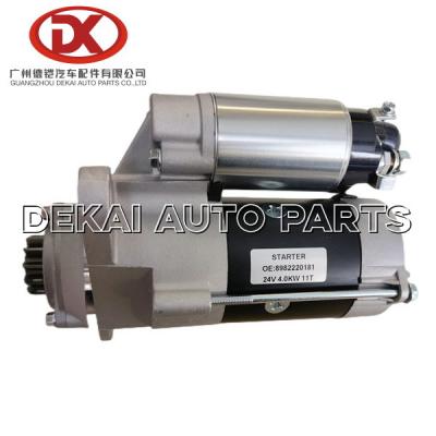 China ISUZU Starter 24V 4.0kw 8982220181 8983410980 for NPR NKR 4HF1 4HG1 4HK1 for sale