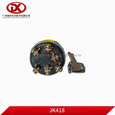 China Factory Supply Car Ignition Switch JK418 Starter Lock JK406B Preheat Switch Forklift Ignition Lock for sale