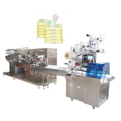 China 30 - 120PC Wet Wipes Production Machine With 5 Slitting Lanes Baby Wipes Packing Machine for sale