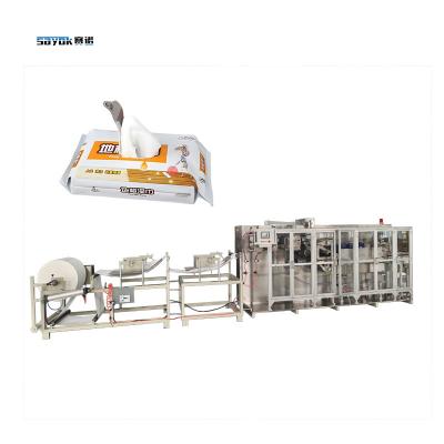 China Automatic Wet Floor Wipes Packing Machine With Servo Control 8 Sets Wetting Head for sale