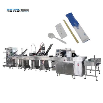 China Electricity Automatic Packing Machinery for Napkin Spoon Fork Knife Toothpick Chopsticks Etc H Type 3 Side Seal for sale