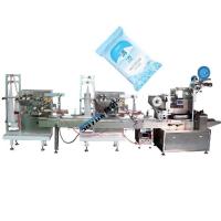 China High Efficient 5-30 PCs Cleaning Wet Wipes Packing Solution With 2 Automatic Slitting Lanes for sale