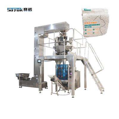 China 2.5KG Cat Litter 10-Head Weigher + 720 Large Vertical Packaging Machine Combination Automatic Packing Line for sale