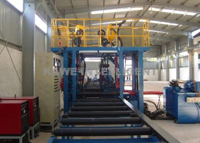 China Pre Engineered Building H Beam Pull Through Welding Machine 300-1500mm Web Height for sale