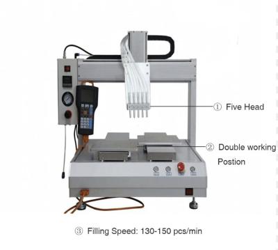 China PLC Control Automatic Glue Filling Machine 1.5kW 220V with ±1% Accuracy for 5-50ml Volumes for sale