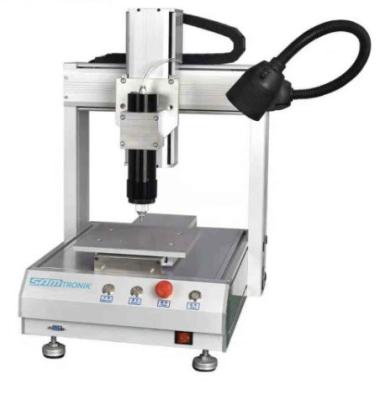 China MT Automatic Adhesive Dispensing Machine with ±0.5% Accuracy, 500×300×300×100 mm Area, 220V Touch Screen Control for sale