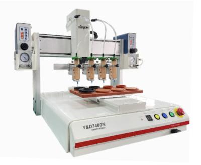 China Silver Automated Glue Dispensing System with 500×300×300×100 mm Area and ±0.5% Accuracy for sale