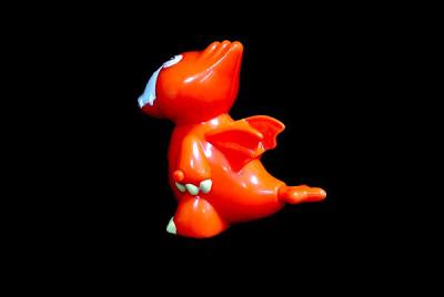 China Orange Dinosaur Ruler Plastic Toy Figures For Kid Play Multi Shapes Available for sale