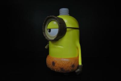 China Hawail Style  Cartoon Shampoo Bottle With Cute Weapon Yellow / Brown Color for sale