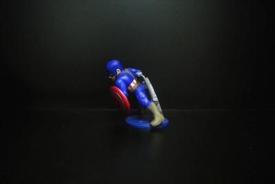 China 7cm Height Little Collectible Toys Captain America Figure Blue Color With Shield for sale