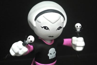 China White Hair Woman Rose Action Figure , Personalised Action Figures 5 Inch for sale