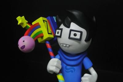 China Glasses Boy Custom Action Figures Home Decoration With A Colourful Chopper for sale