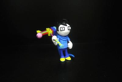 China Glasses Boy Custom Action Figures Home Decoration With A Colourful Chopper for sale