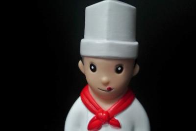 China 5 Inch Cake Baker Mini Vinyl Figures , Vinyl Collectible Toys White Color for sale
