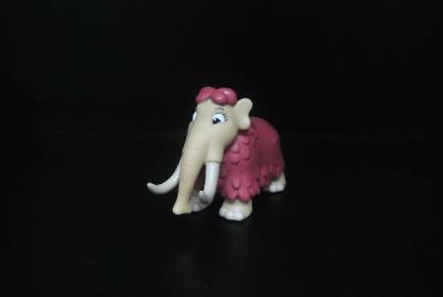 China Mammoth Elephant Collectible Vinyl Toys With Long White Tooth 8*7*5cm for sale
